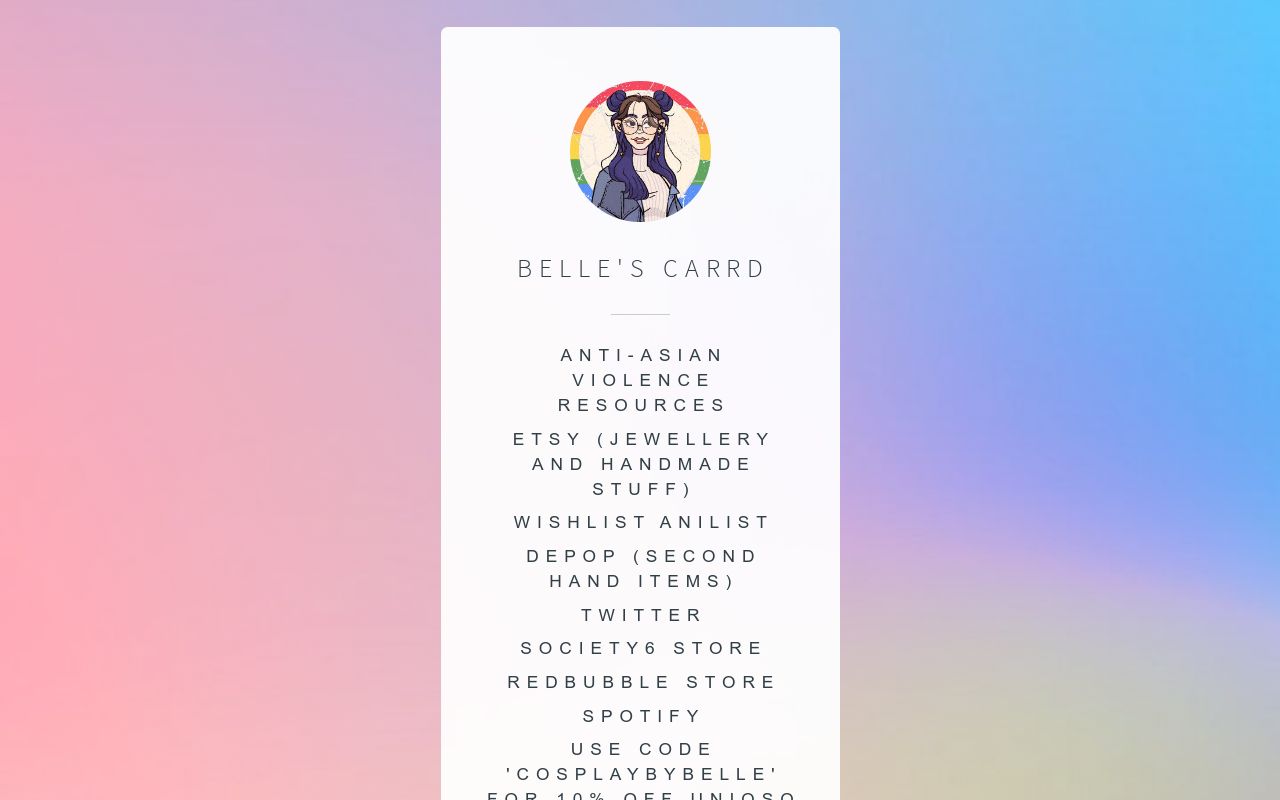 Belle's Carrd